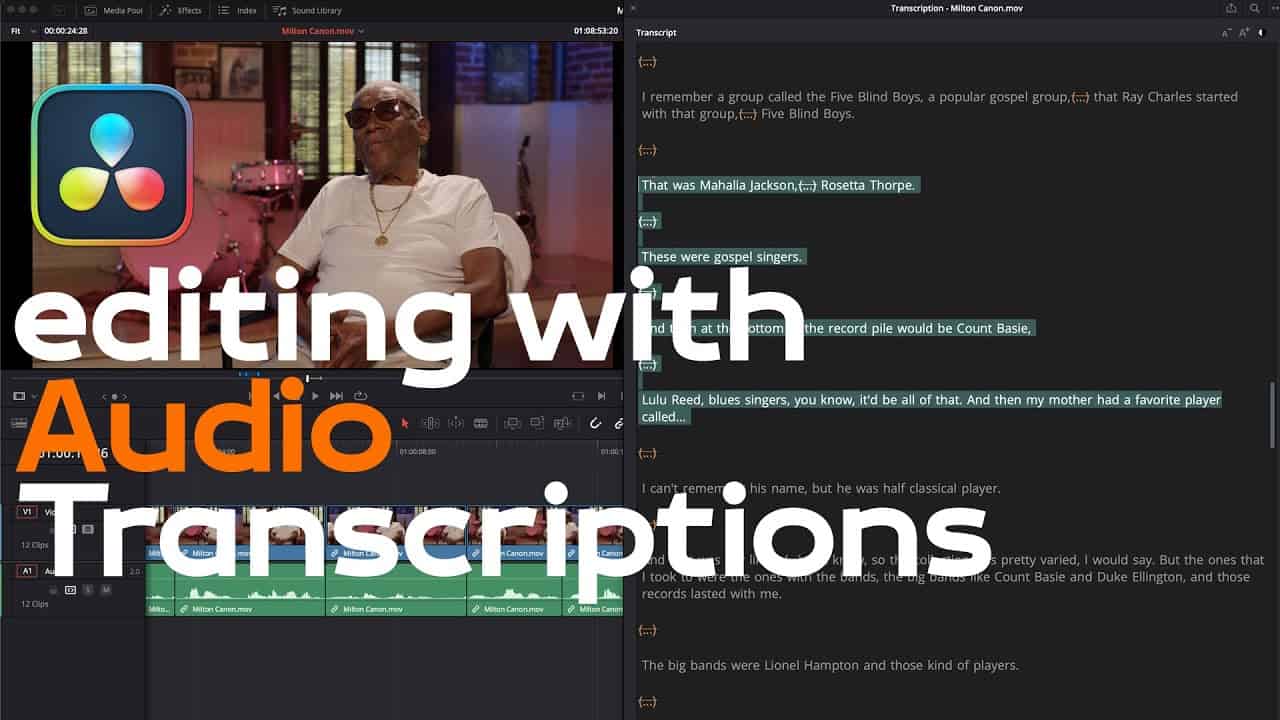 Edit with Audio Transcription in DaVinci Resolve | DVResolve.com
