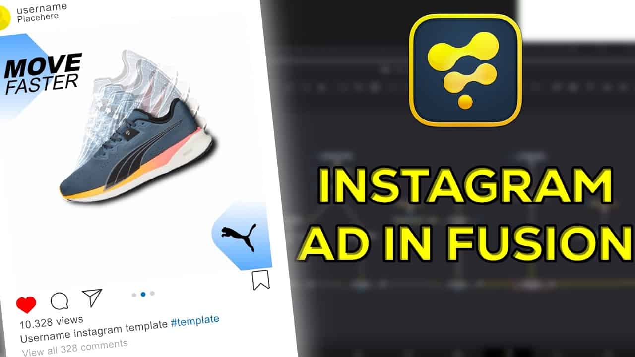 Creating an Instagram Ad with Motion Graphics in Fusion | DVResolve.com