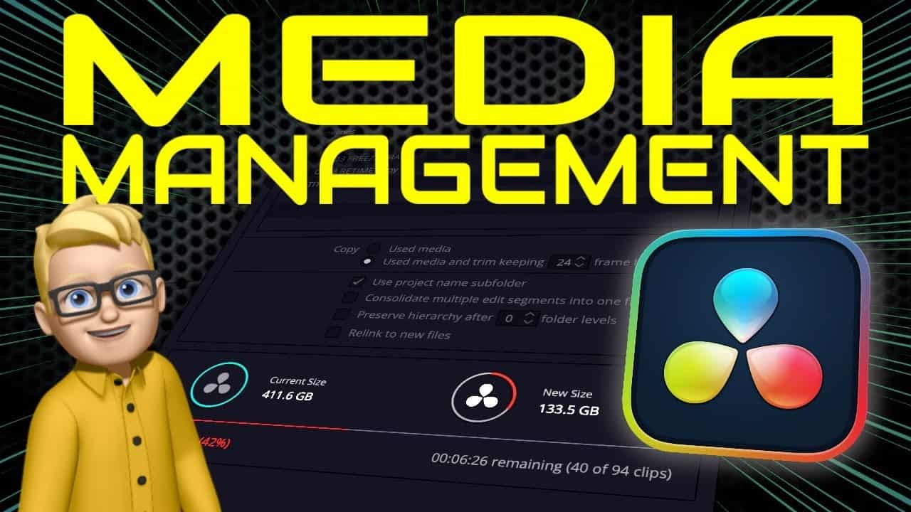 Managing Your Media - Copy, Relink, Trim, and more | DVResolve.com