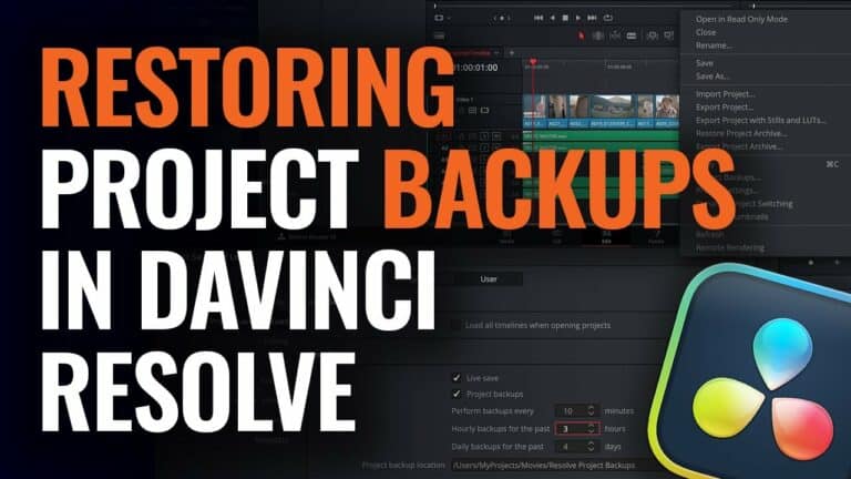 Using Project Libraries - Create, Backup, and Restore | DVResolve.com