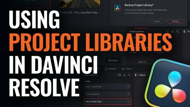 Using Project Libraries - Create, Backup, and Restore | DVResolve.com